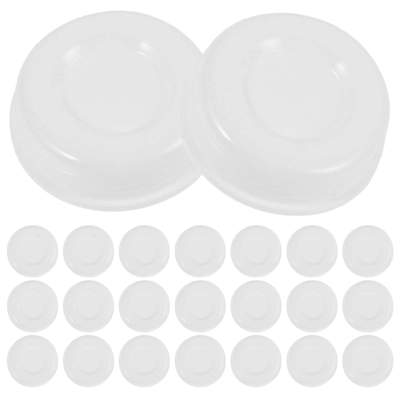 SKISUNO 100Pcs Round Storage Container Lids White Plastic For Threading ...