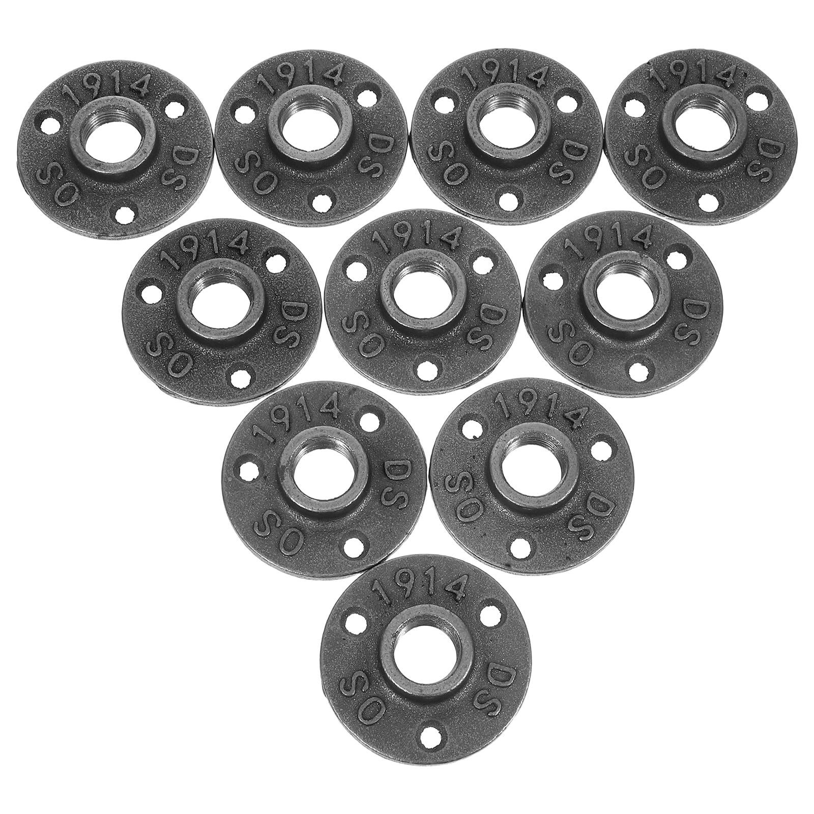 SKISUNO 10Pcs Floor Flange Base for Industrial Style Projects Black ...