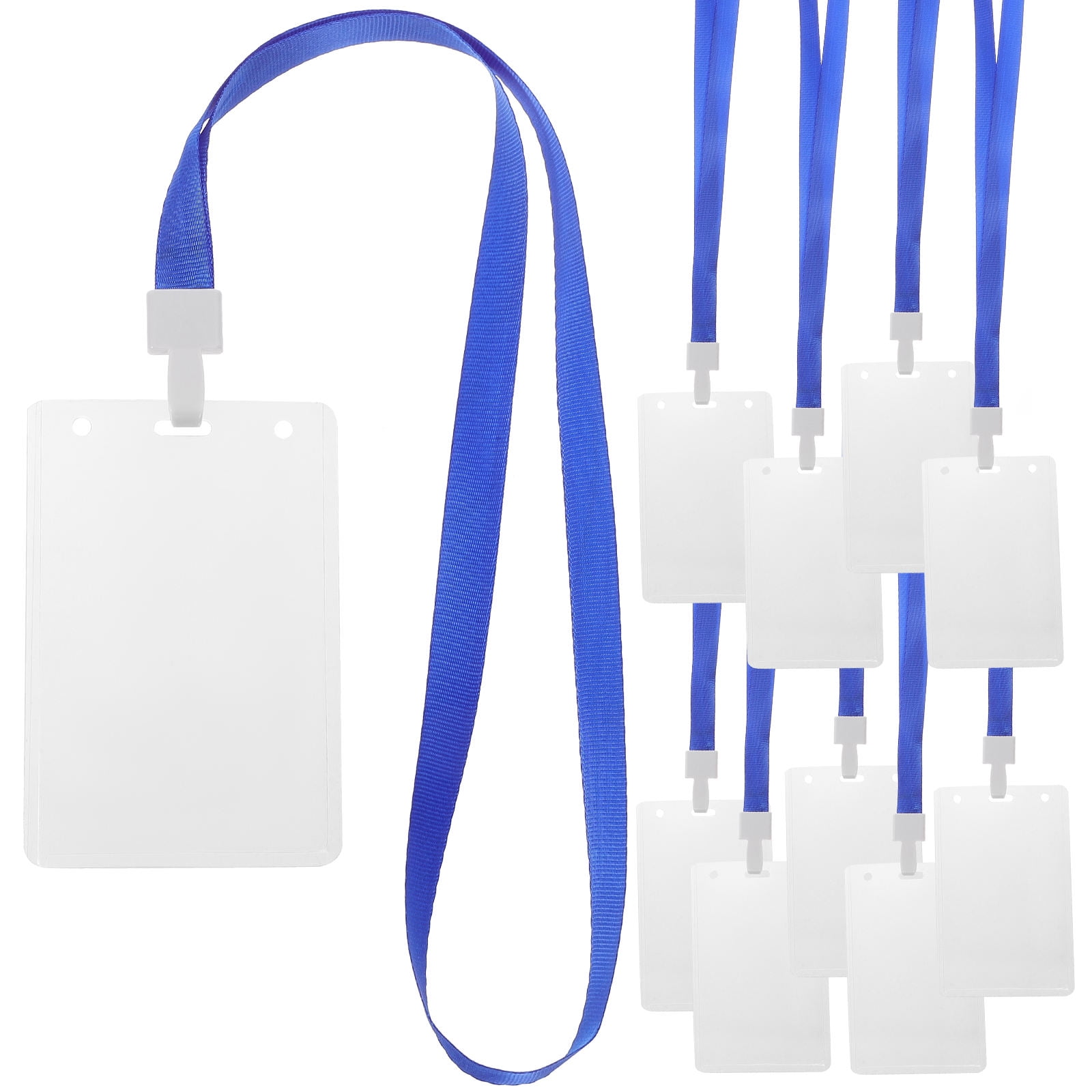 SKISUNO 10Set Blue Clear PVC Card Holder Badge Sleeve for Staff ...