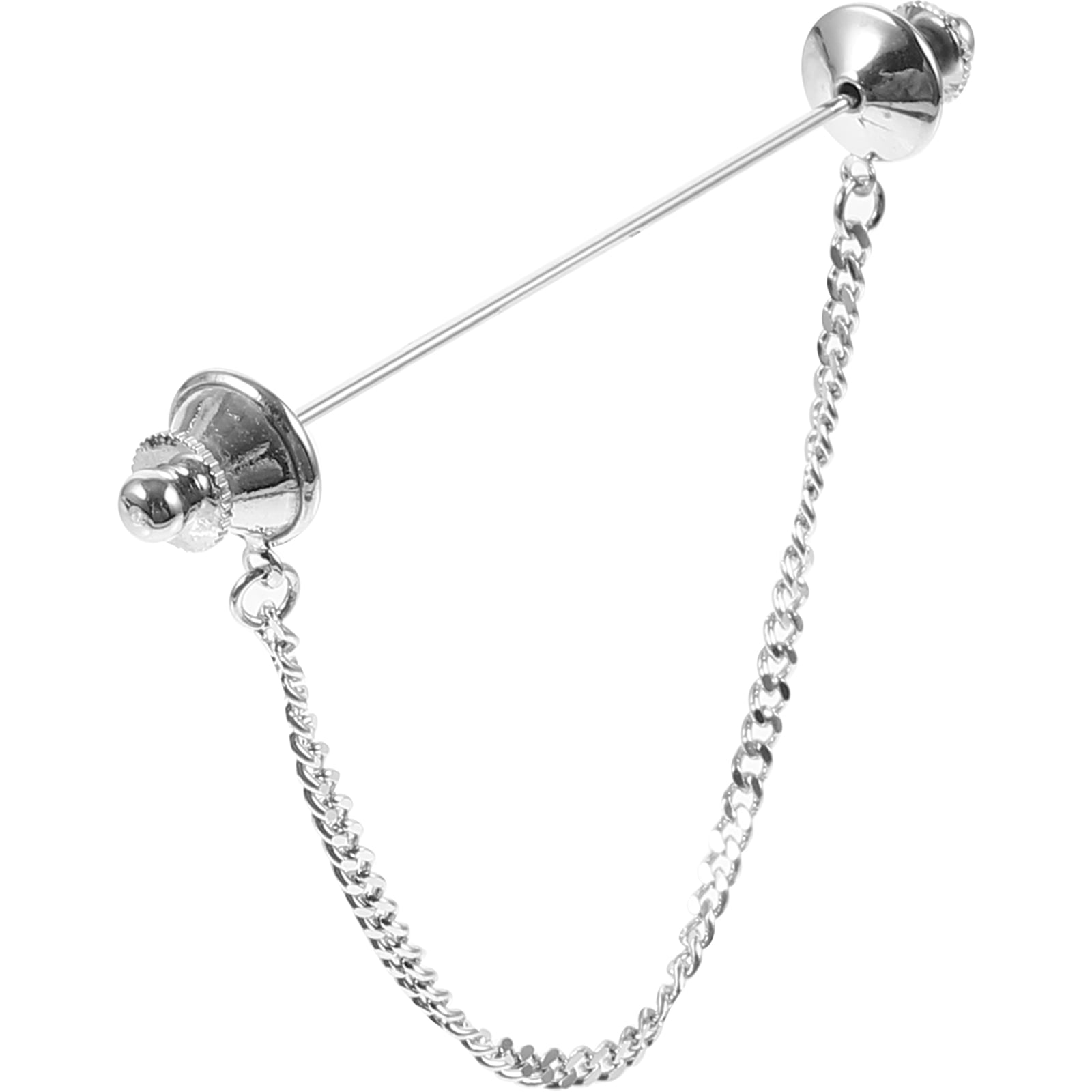 SKISUNO Collar Clips with Chain Copper Metal Suit Shirt Pins for Men ...