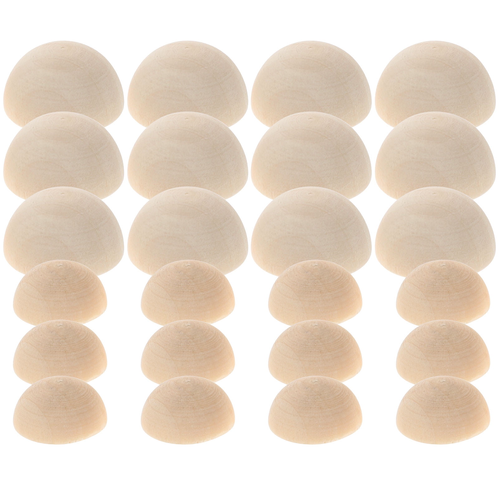 SKISUNO 200Pcs Small Beads for Crafting Unfinished Wood Semi-spherical ...