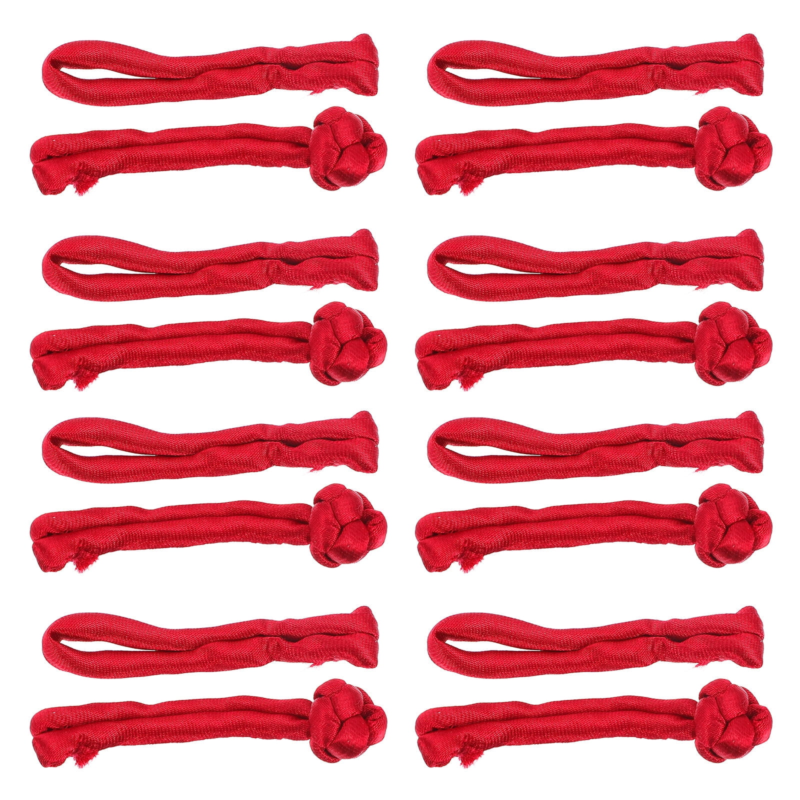 SKISUNO 20Pairs Sew On Toggles Closure for DIY Projects Dark Red Satin Square for Handicraft ...