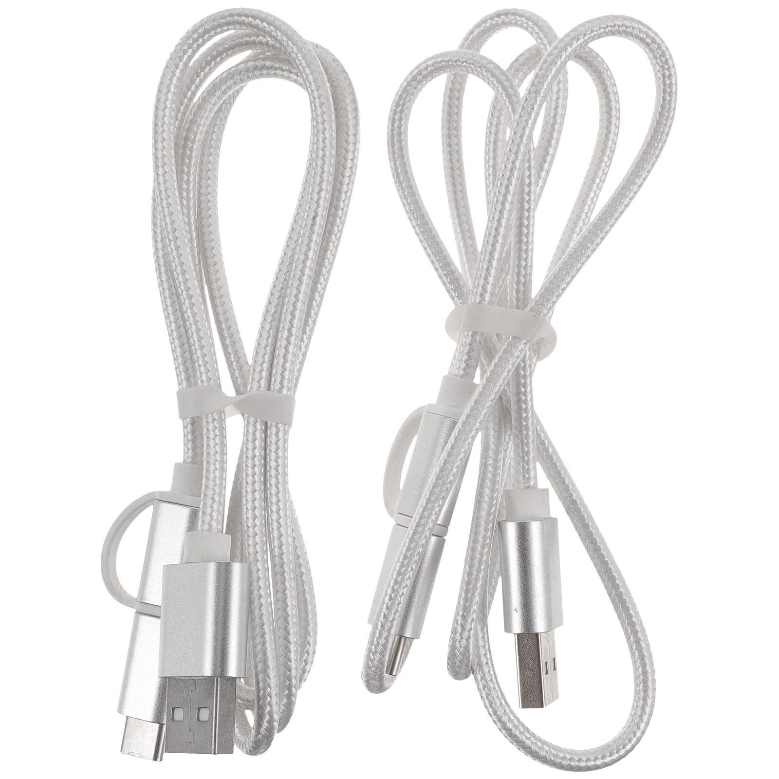 SKISUNO 2Pcs White Nylon USB Cable Data Transfer Anti-Short Circuit ...