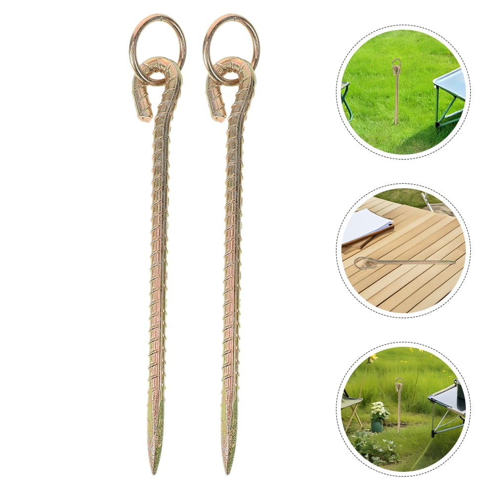 SKISUNO 3Pcs Durable Iron Dog Ground Spike for Outdoor Tethering and ...