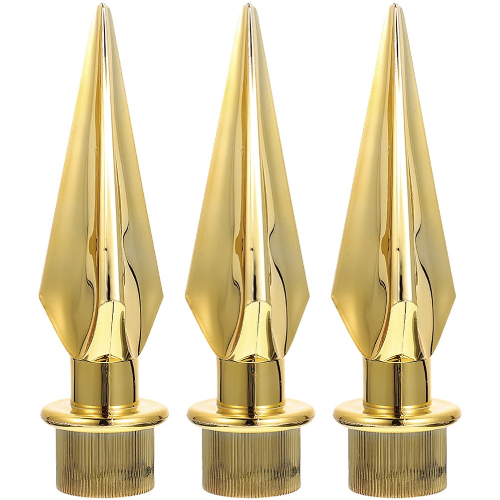 SKISUNO 3Pcs Flag Pole Top Caps Golden Simple Structure Design for ...