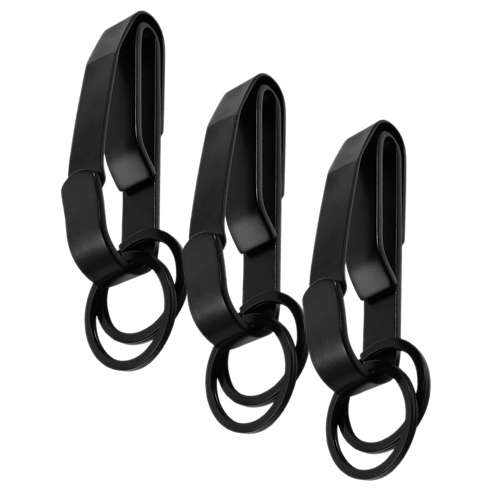 SKISUNO 3Pcs Heavy Duty Keychain Belt Clip for Men Black Stainless ...