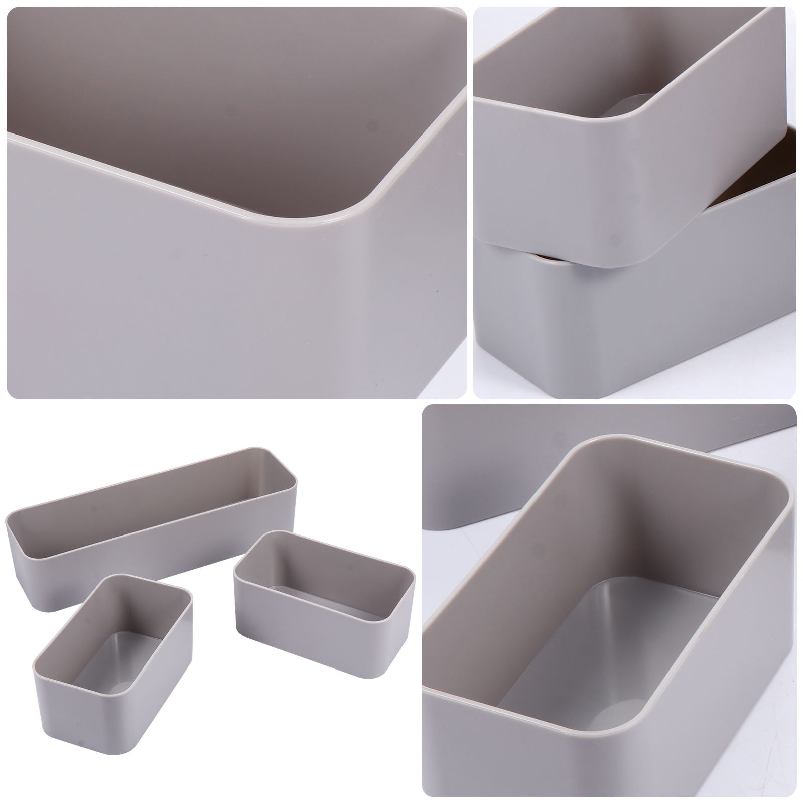 SKISUNO 3Set Wall Mounted Storage Boxes Plastic Organizer Case For ...