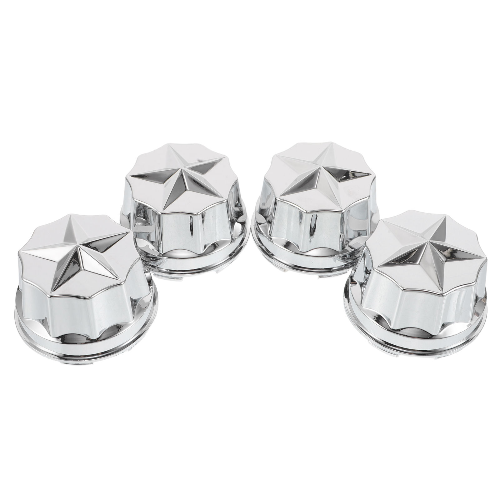 SKISUNO 4Pcs Lightweight Silver Wheel Center Caps Plastic Hub Covers ...