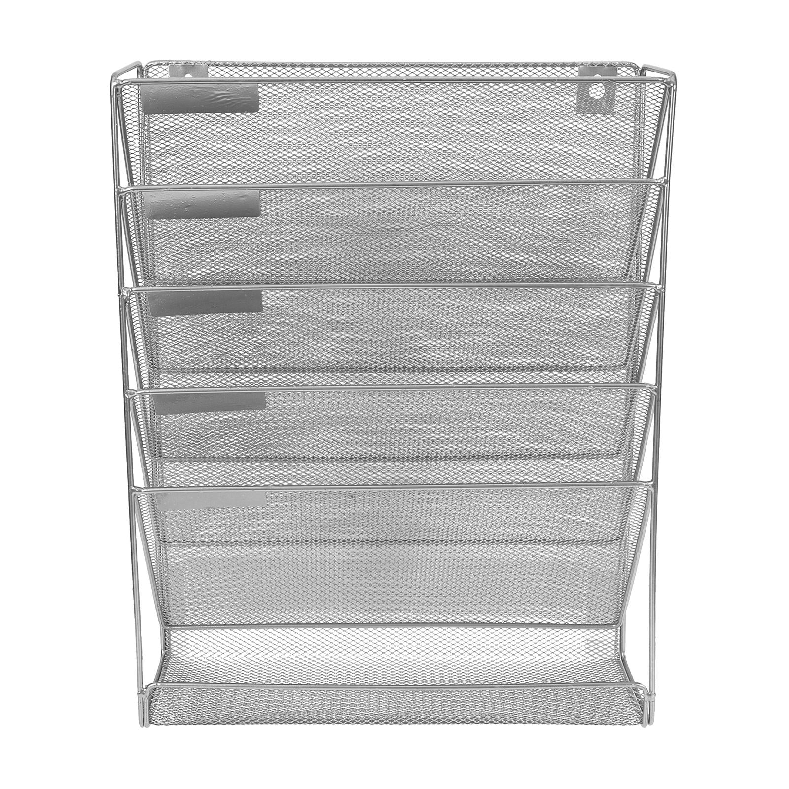 SKISUNO 5Pcs Wall-Mounted File Storage Rack Metal Important File ...