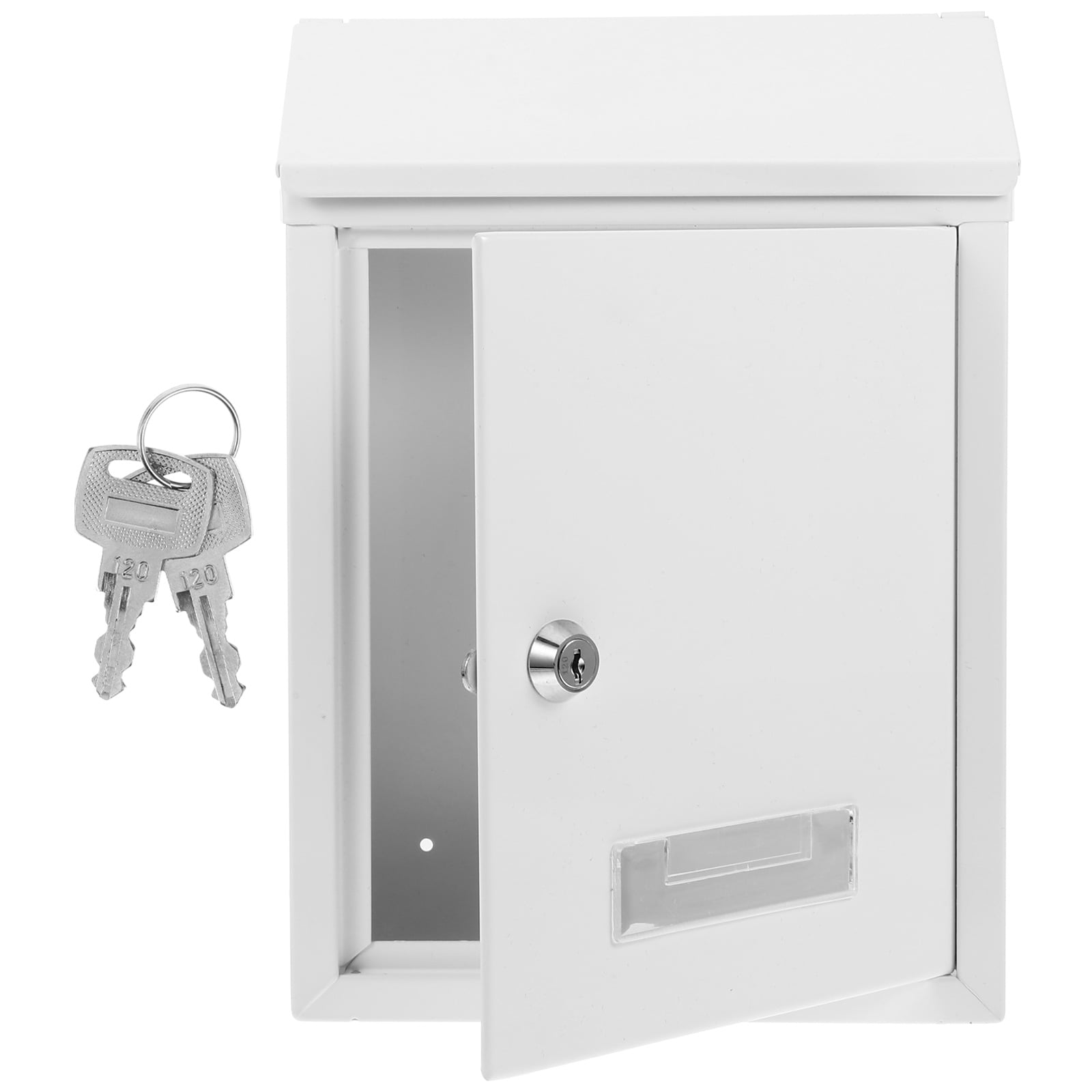 SKISUNO Black Heavy Duty Mailbox for Wall Mount with Locking 11.8x8.3x2 ...