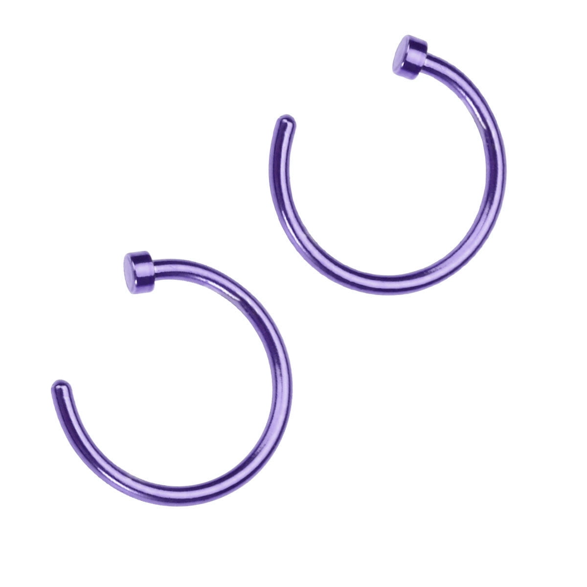 SKISUNO C-Shaped Titanium Steel Purple Nose Ring for Unisex Daily Use ...
