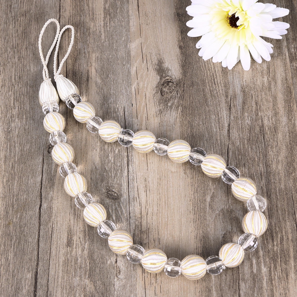 SKISUNO Drape Tie Backs for Curtains 2Set Acrylic Bead with Reinforced ...