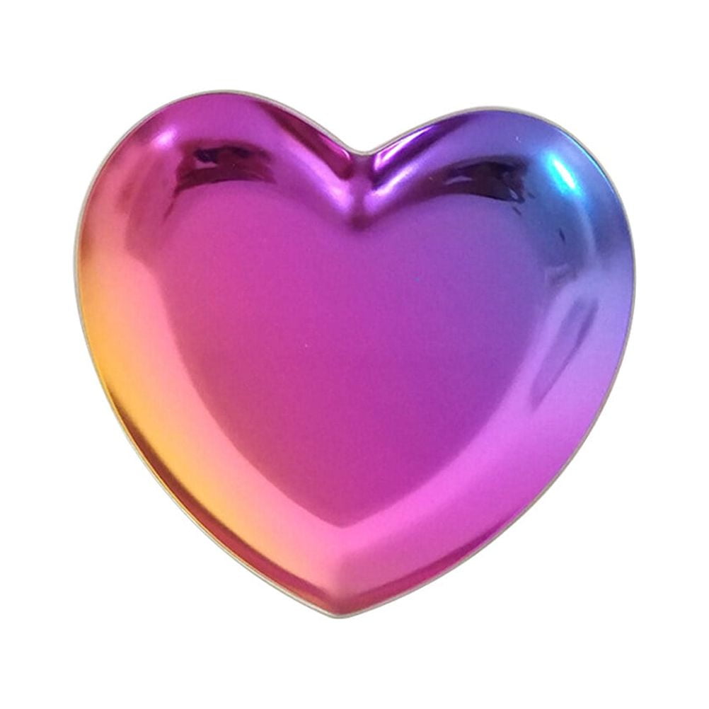 SKISUNO Heart Shaped Metal Storage Tray 1Pack for Jewelry and Trinkets ...