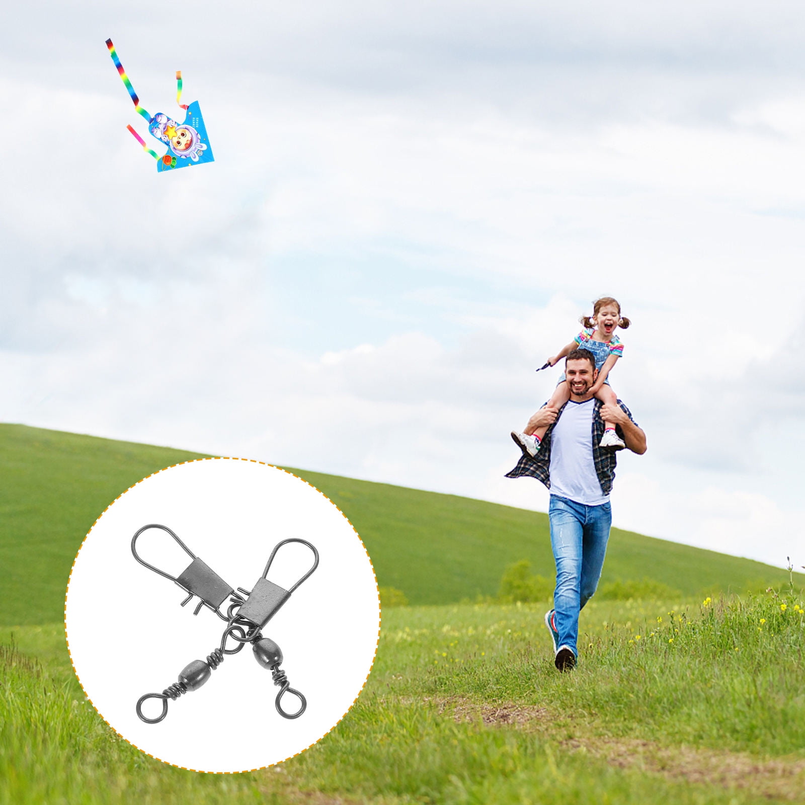 SKISUNO Kite Connector Snap Hooks 6Pcs Small Iron for Kite Flying ...