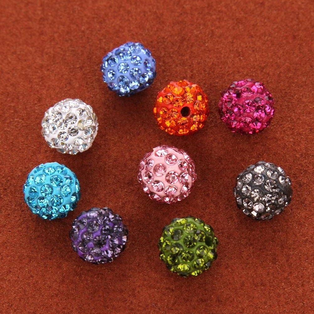 SKISUNO Round Rhinestone Beads 20Pcs Green Crafting and Jewelry Making ...