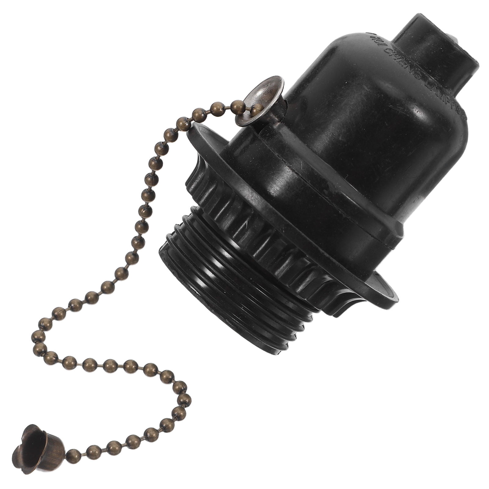SKISUNO Screw Base Lamp Socket 1Set Black Bakelite With Pull Chain For ...