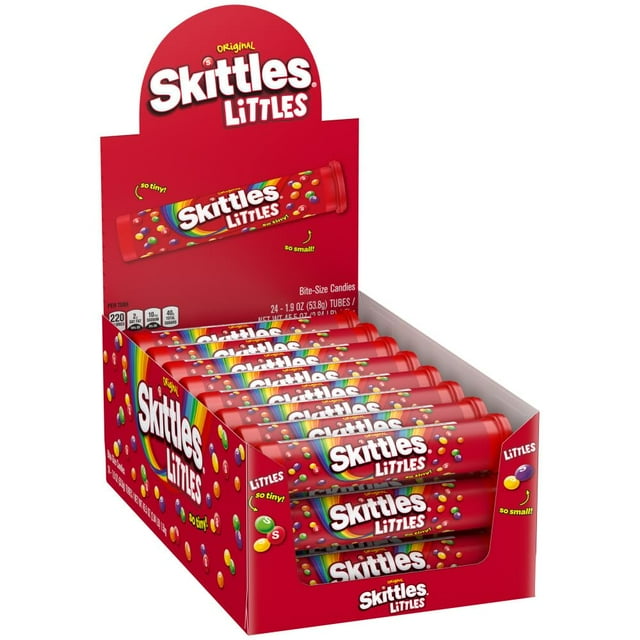 SKITTLES Original Littles Chewy Candy, Share Size, 1.9 oz Tube (Pack of ...