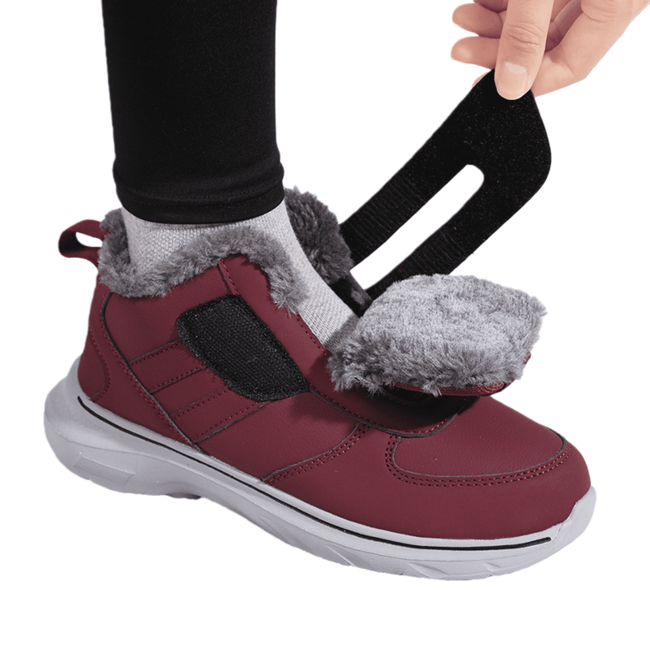 SKIUHS Diabetic Shoes Extra Wide Width Diabetic Boots Warm Slip-on ...