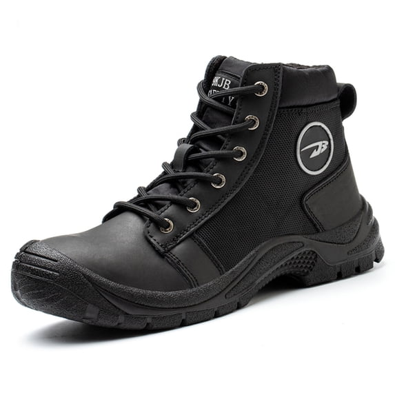 SKIUHS Men's Safety Steel Toe Work Boots – Lace-Up Ankle, Industrial ...