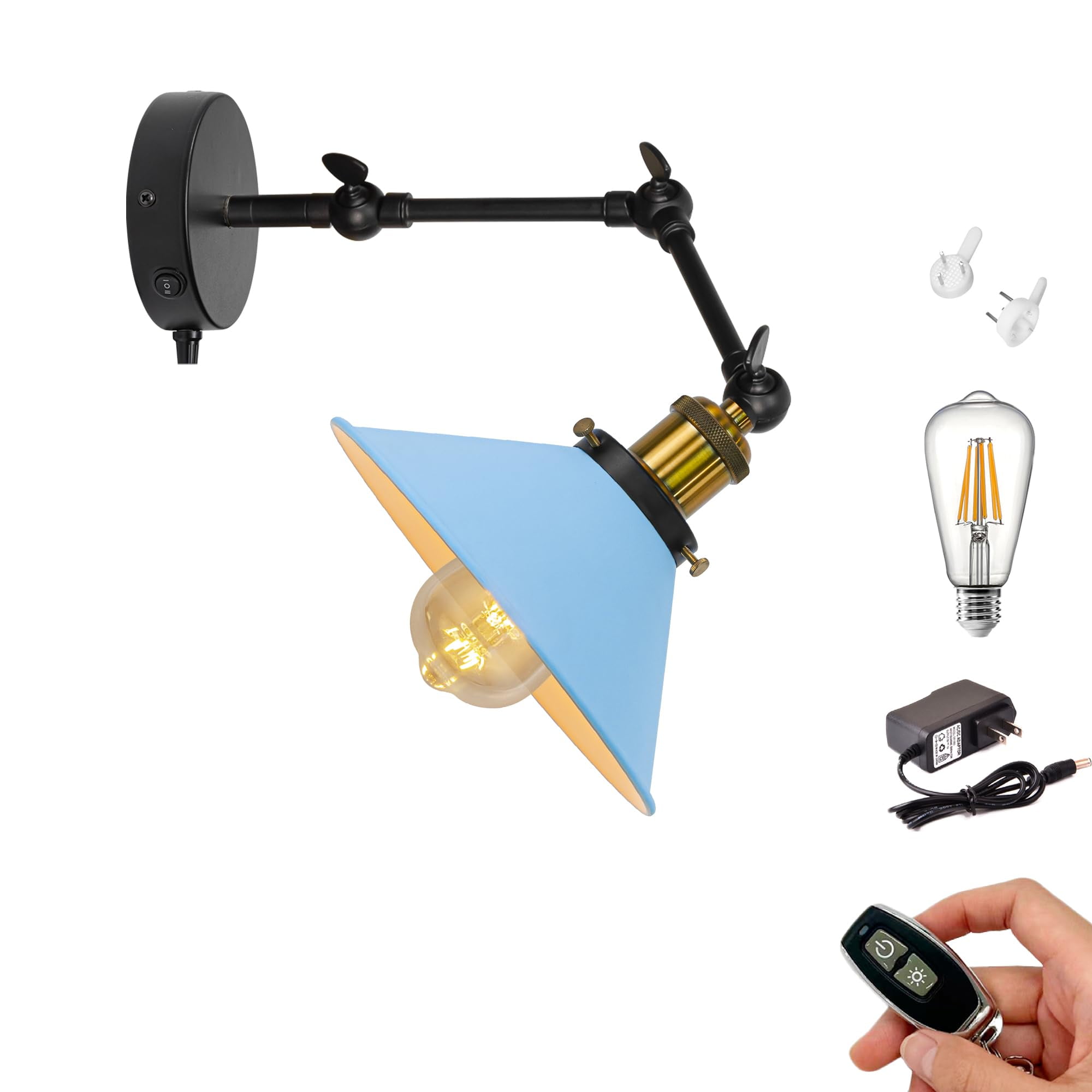 SKIVTGLAMP Rechargeable Battery Operated LED Wall Sconce by Remote ...