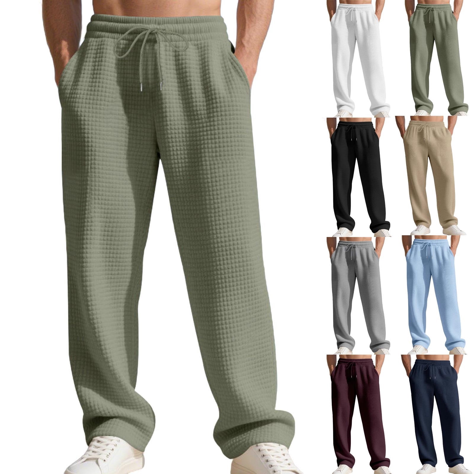 SKIYLEVZ Sweatpants for Men Casual Streetwear Lightweight Breathable ...