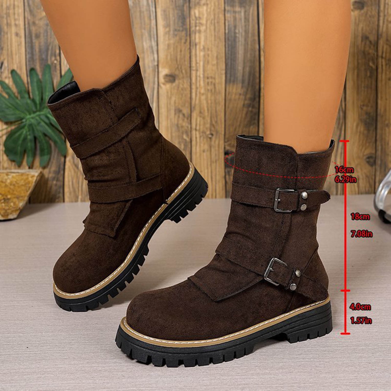 SKIYLEVZ Winter Boots Fashion Snow Boots for Women Warm Cozy Thermal ...