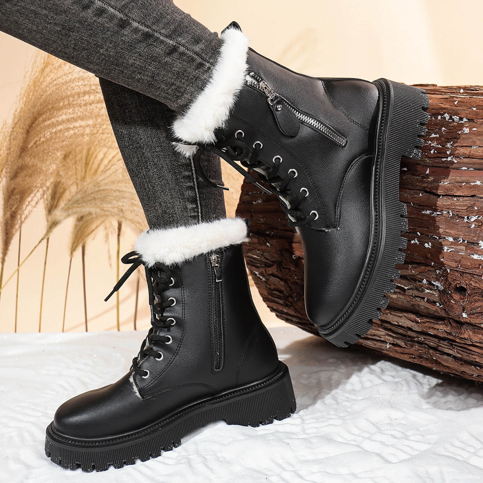 SKIYLEVZ Women's Moto Boots Cowgirl Boots Wide Width Available Soft ...
