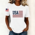 SKIYLEVZ Women's T-shirts 4th of July Independence Day Shirt with Stars ...