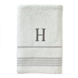 SKL Home Casual Monogram Bath Towel, "H", White - Walmart.com