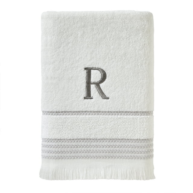 SKL Home Casual Monogram Bath Towel, "R", White - Walmart.com