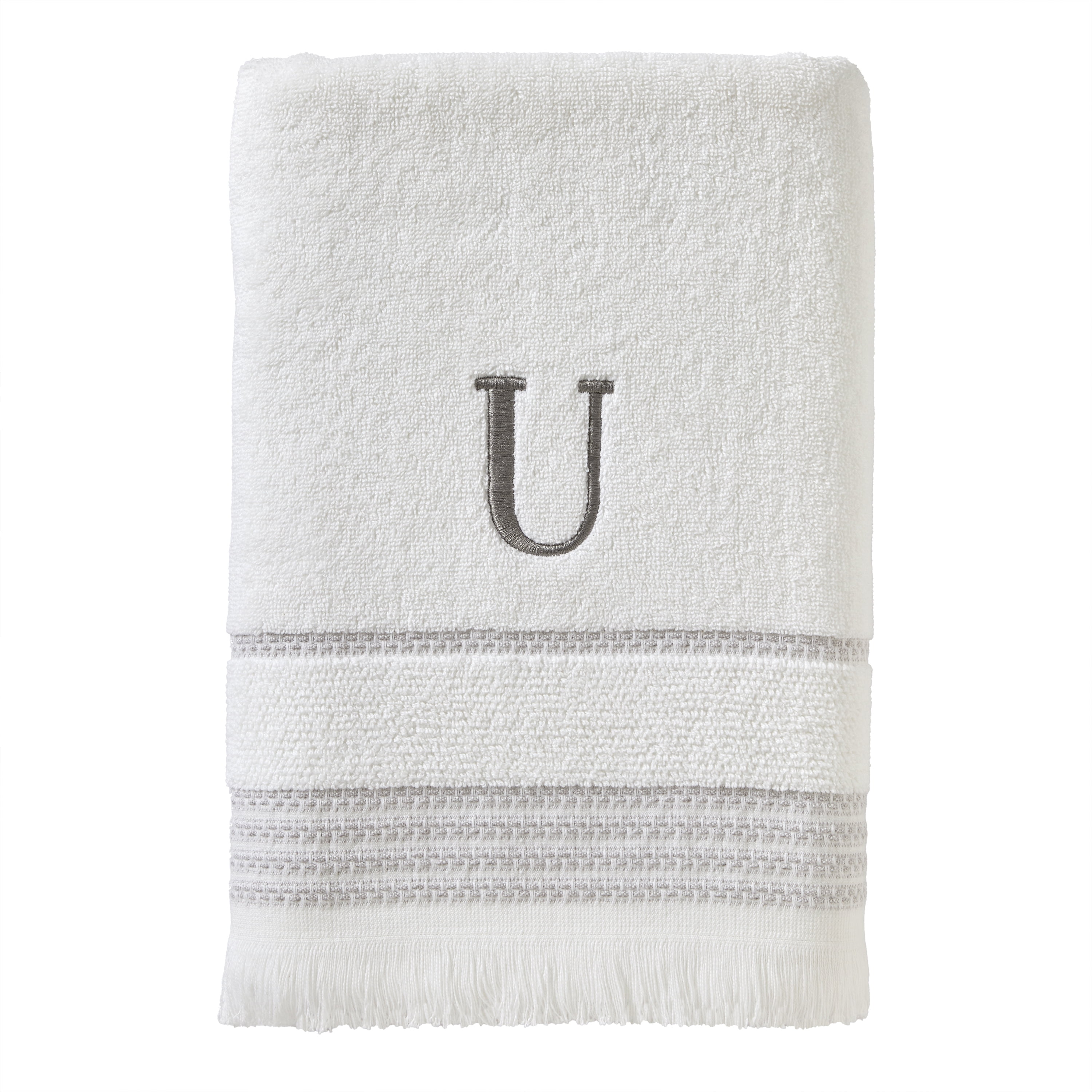 SKL Home Casual Monogram Bath Towel, "U", White - Walmart.com