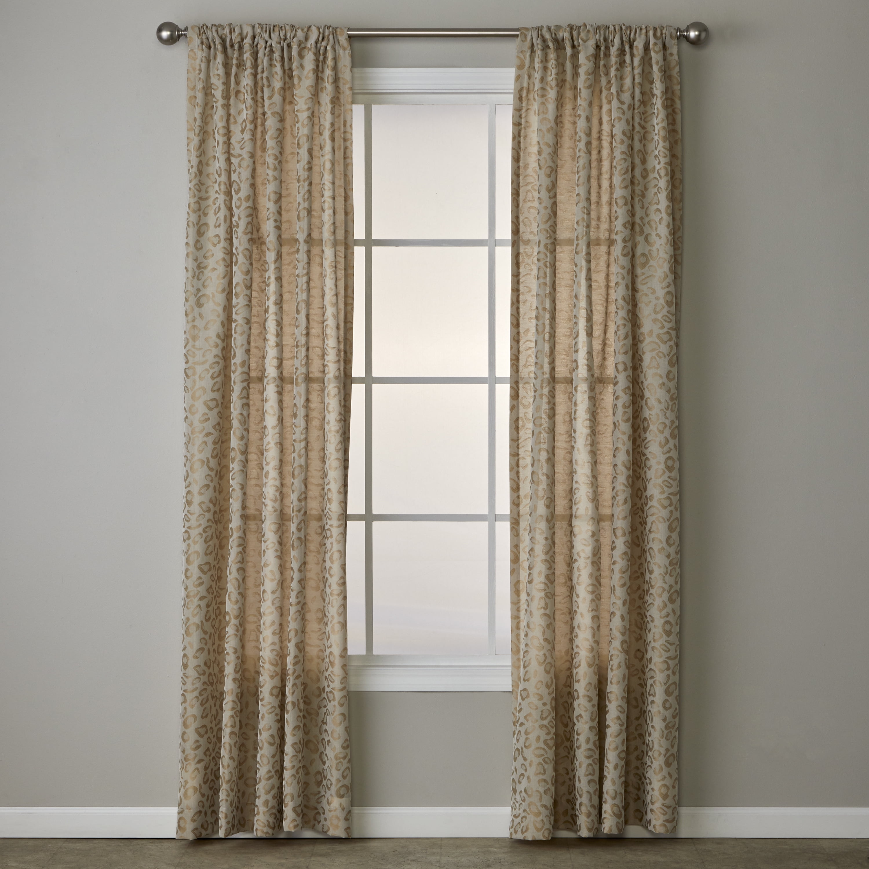 SKL Home Cheetah Spot Curtain Panel, Toast, 56x84 - Walmart.com
