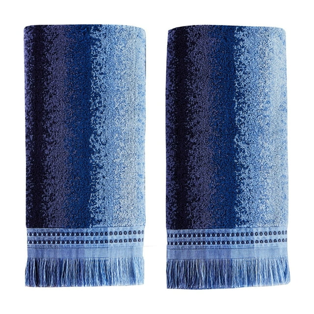 SKL Home Eckhart Stripe Hand Towel (2-Pack), Blue, 16" x 26" - Walmart.com