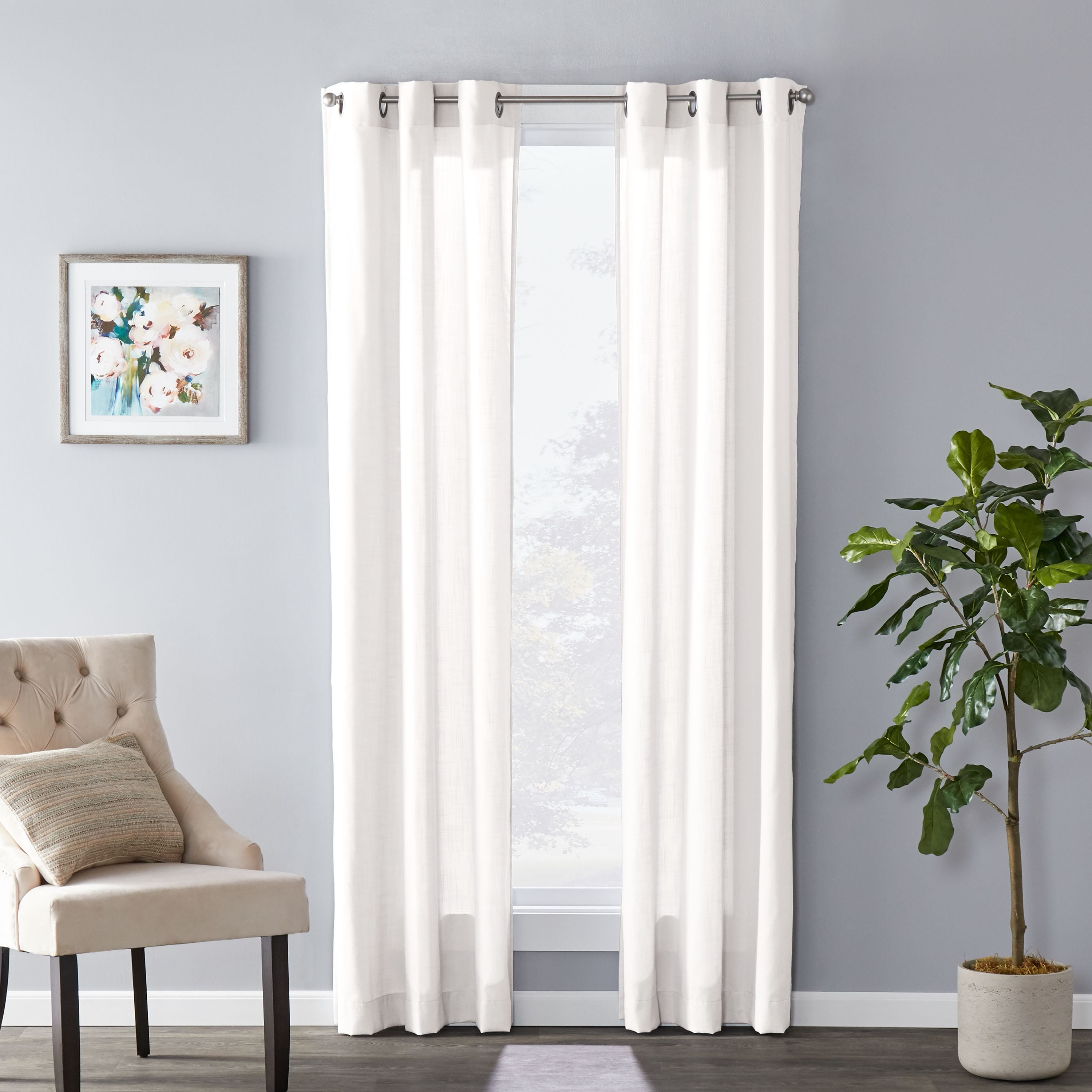 SKL Home Raine Light Filtering Curtain Panel - UV Protection - Walmart.com