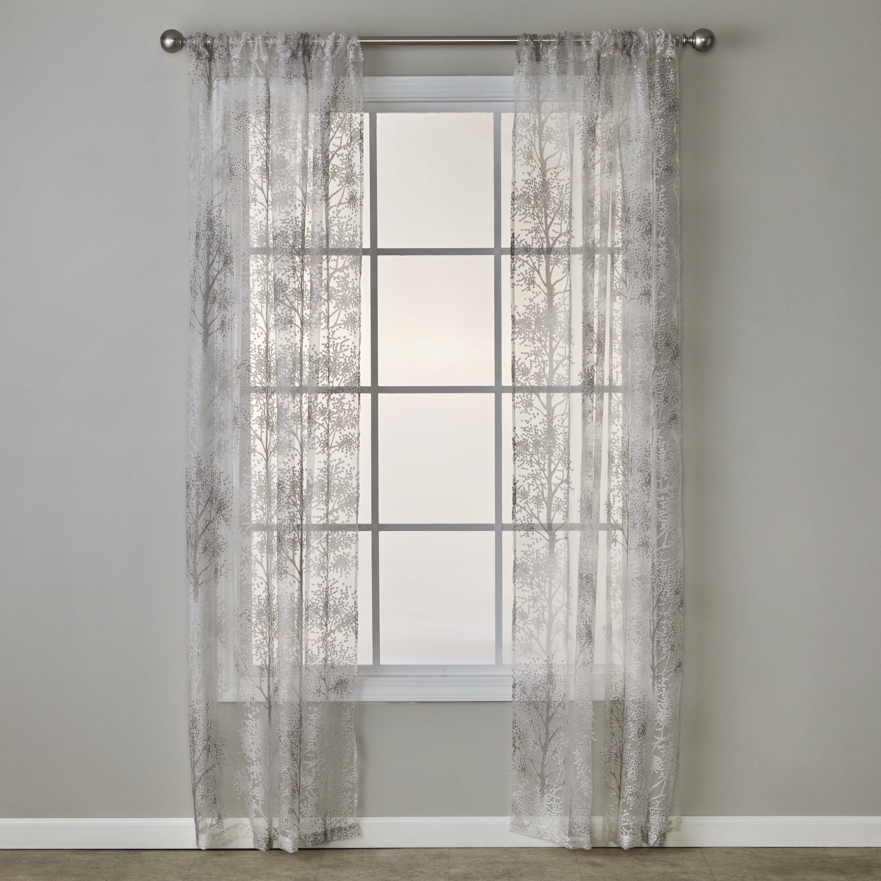 SKL Home Shadow Trees Curtain Panel, Taupe, 52x84 - Walmart.com