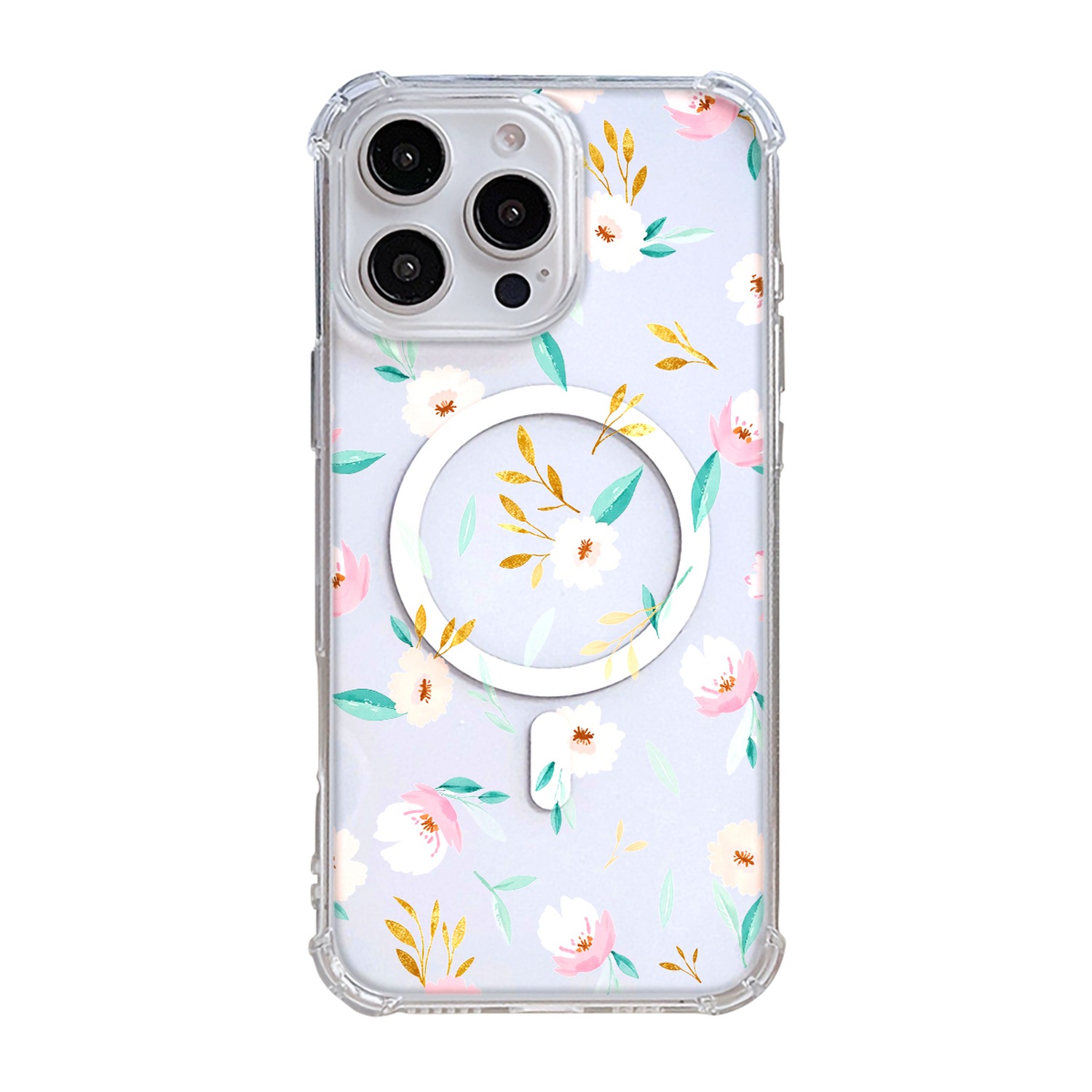 SKLYDDI Clear Elegant Botanical for iPhone 16 Case - Pastel Flowers ...
