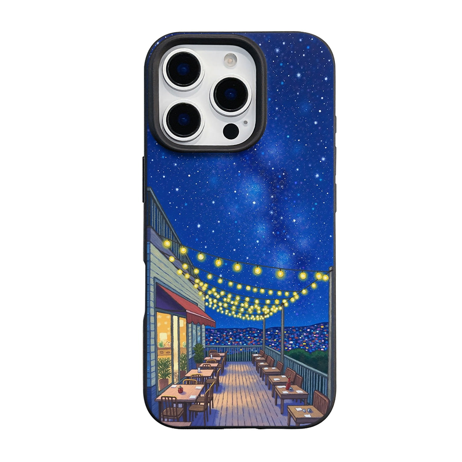 SKLYDDI Multicolor Pastel Night Cafe for iPhone 15 Case - Illustrated ...