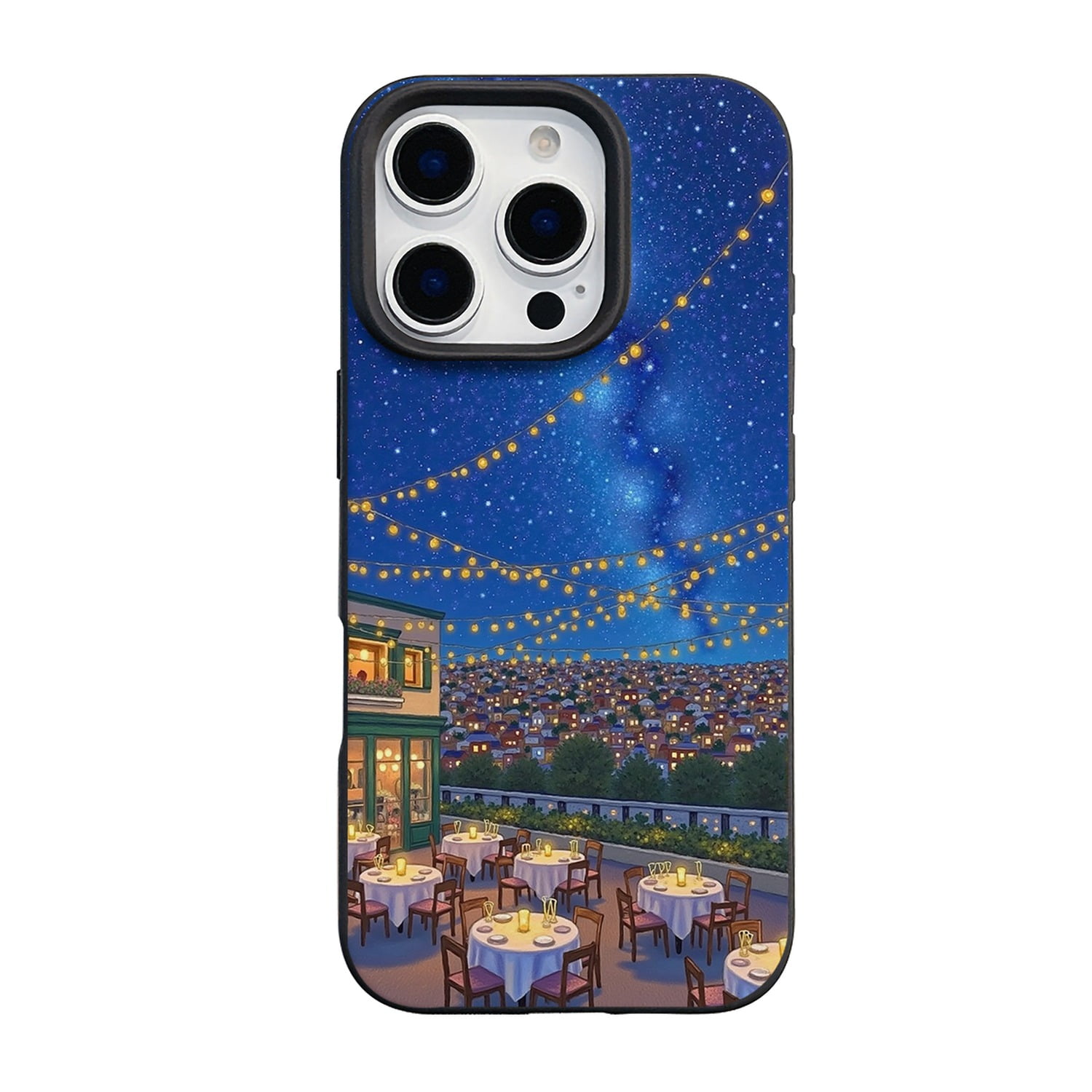 SKLYDDI Multicolor Romantic Night Sky for iPhone 14 Pro Max Case - City ...