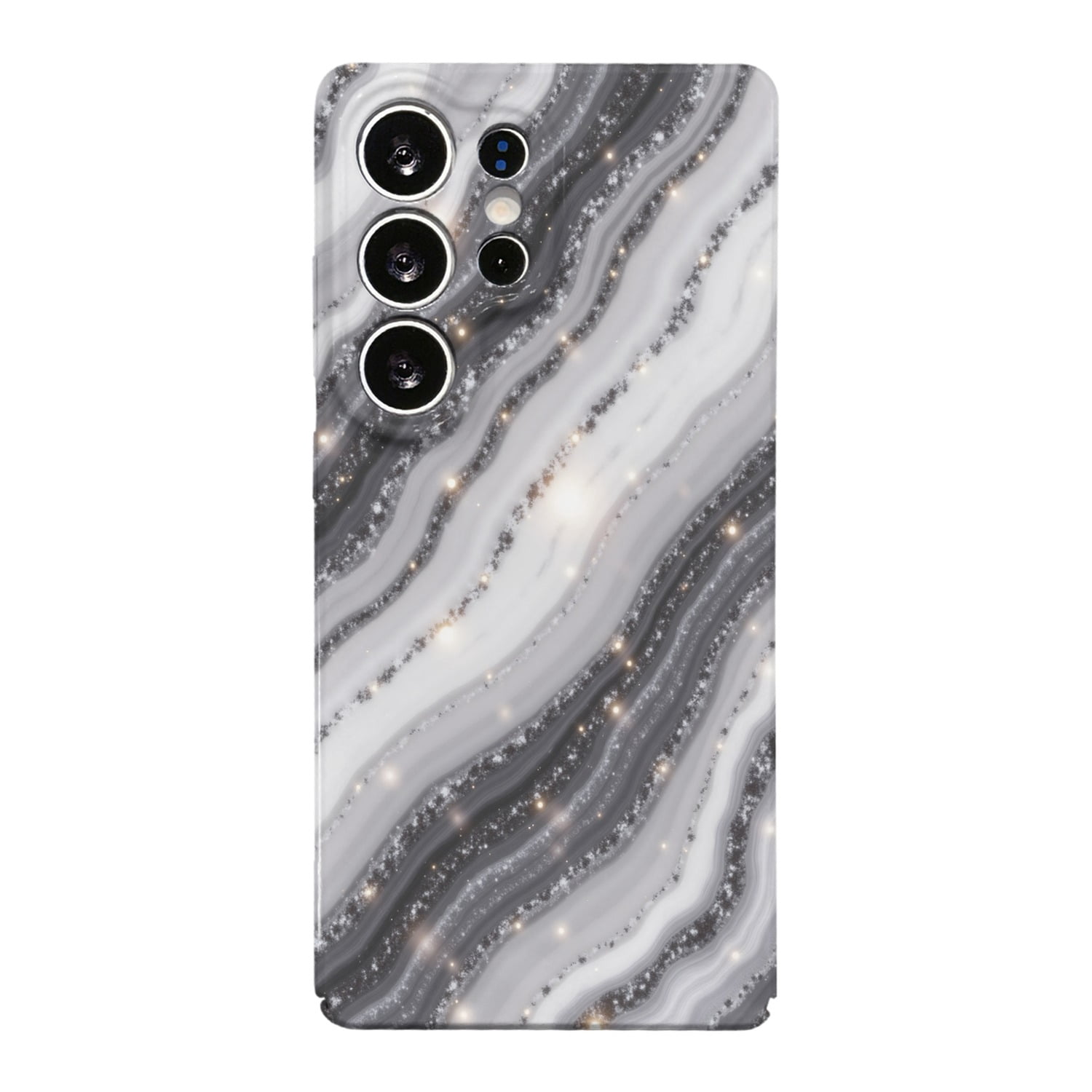 SKLYDDI Multicolor Swirling Marble Phone for Galaxy A52 Case - Grey ...