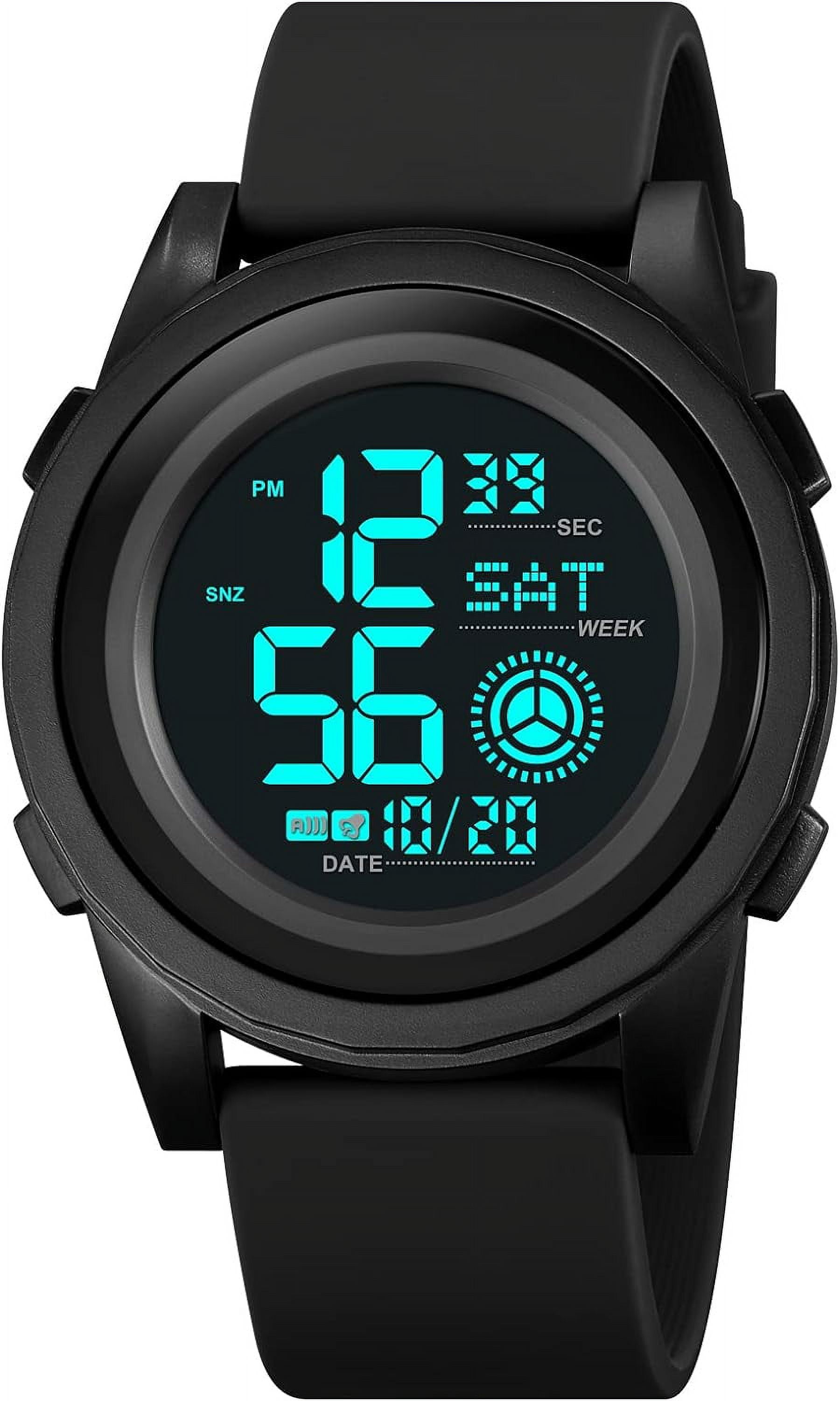 SKMEI Men Digital Sports Watch Ultra-Thin Large Face Waterproof Wrist ...