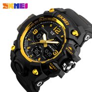 Sanda Men Sport Watch Dual Display Analog Digital LED Electronic Wrist ...