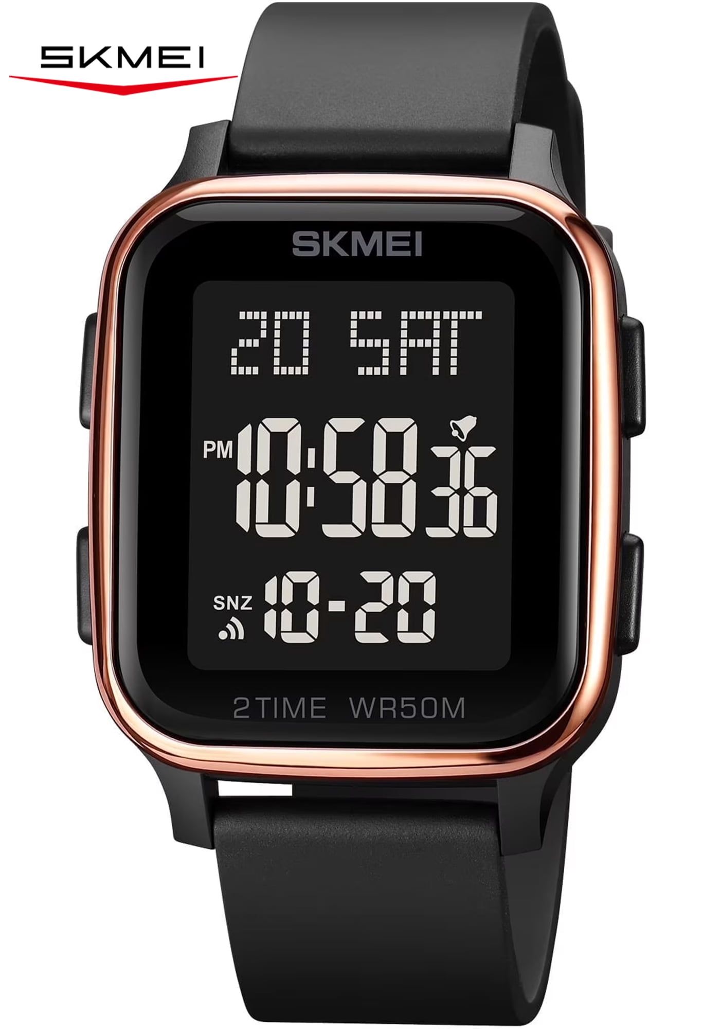SKMEI Men's Digital Multifunction Watch Outdoor Casual Square 50M ...