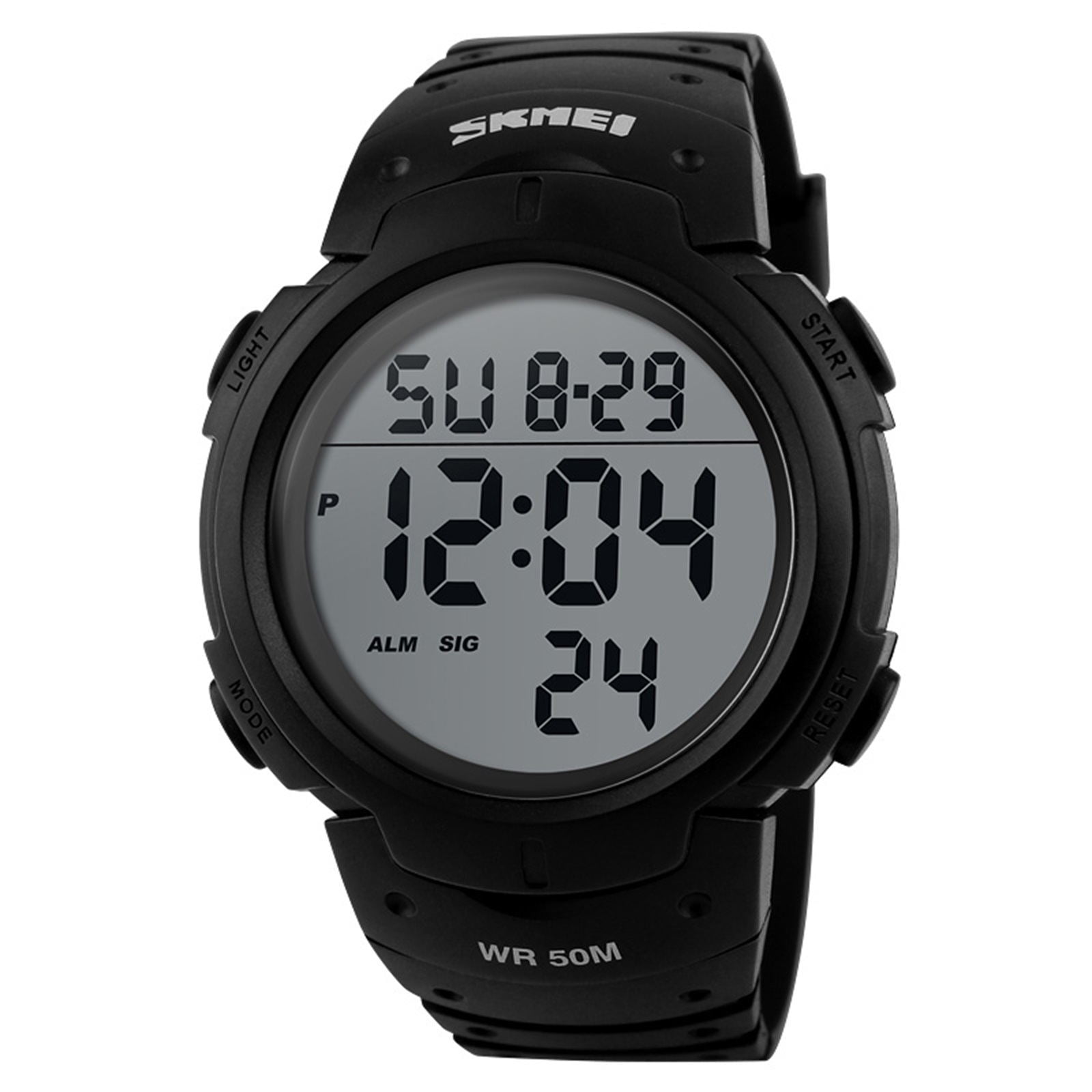 SKMEI Men's Digital Sports Watch Large Face Military Format Waterproof ...