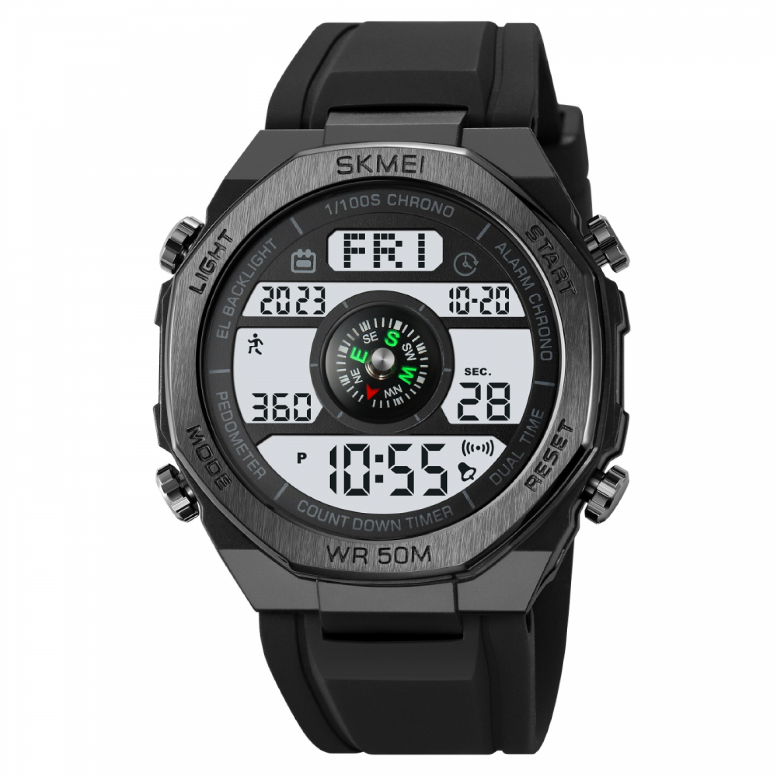 Casio Men's Twin Sensor Digital Nylon Compass Sport Watch, Green ...
