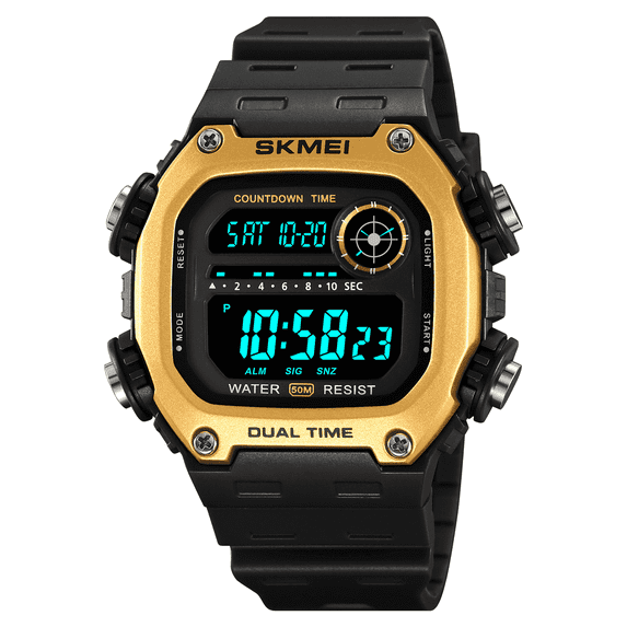 SKMEI Men's Sports Watch, Waterproof Watch with Stopwatch Countdown ...
