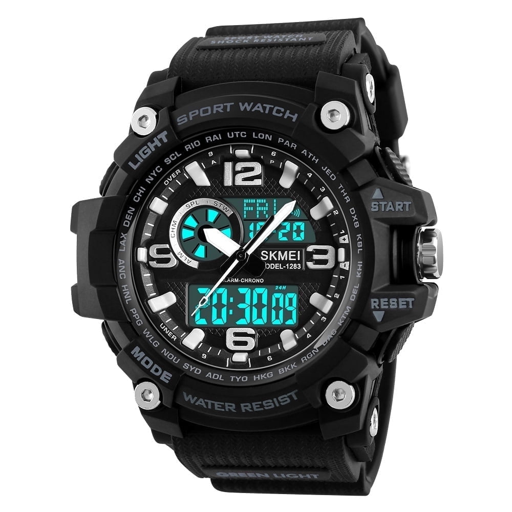Explojoy Men's Tactical Digital Sport Watch – Waterproof Analog-Digital ...