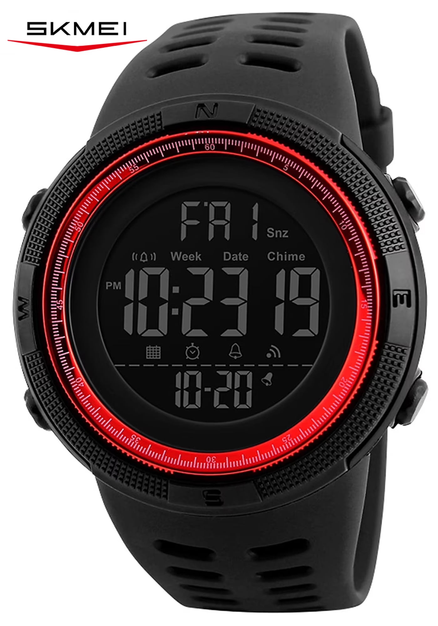 SKMEI Men's Waterproof Digital Wrist Watch, Sports Watch with Alarm ...