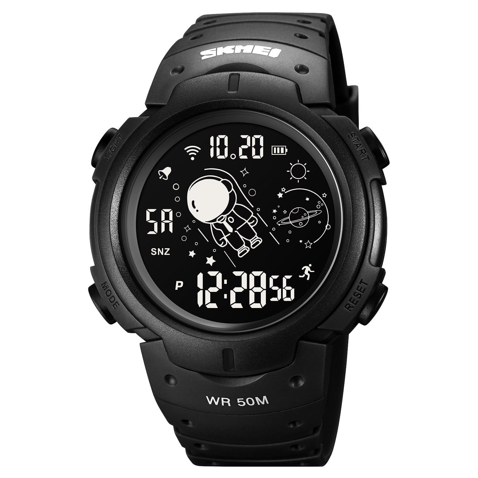 SKMEI Mens Digital Sports Watch, LED Screen Military Waterproof Leisure ...
