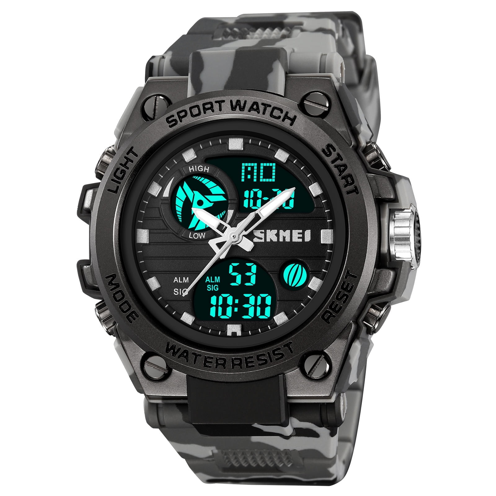 SKMEI Mens Digital Watch Sport Waterproof Watch Analog Military ...