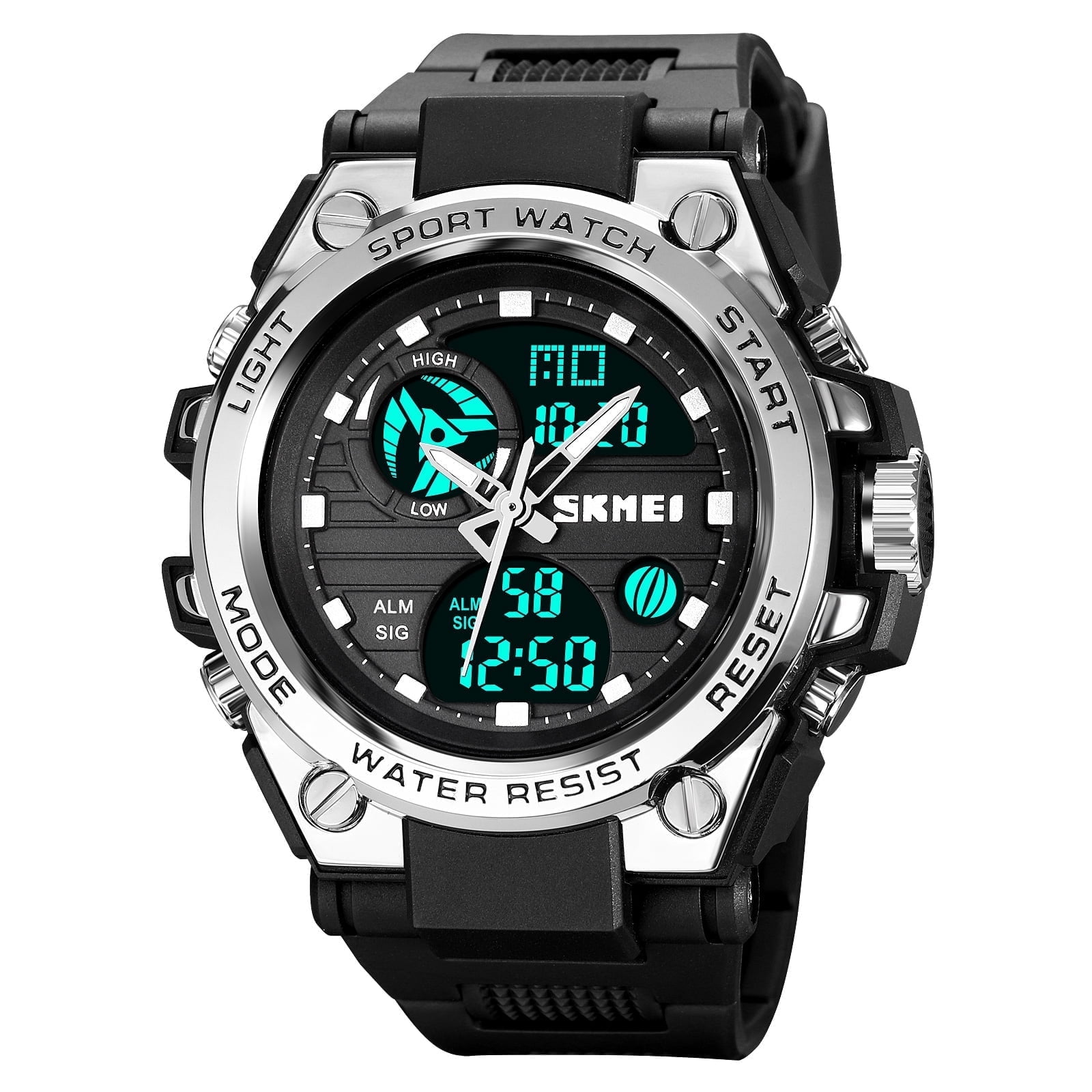 SKMEI Mens Digital Watch Sport Waterproof Watch Analog Military ...